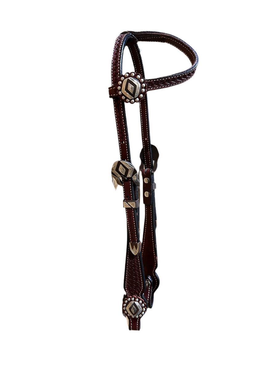 One Ear Headstall - Cowperson Tack - Diamond Conchos & Buckle – K&K ...