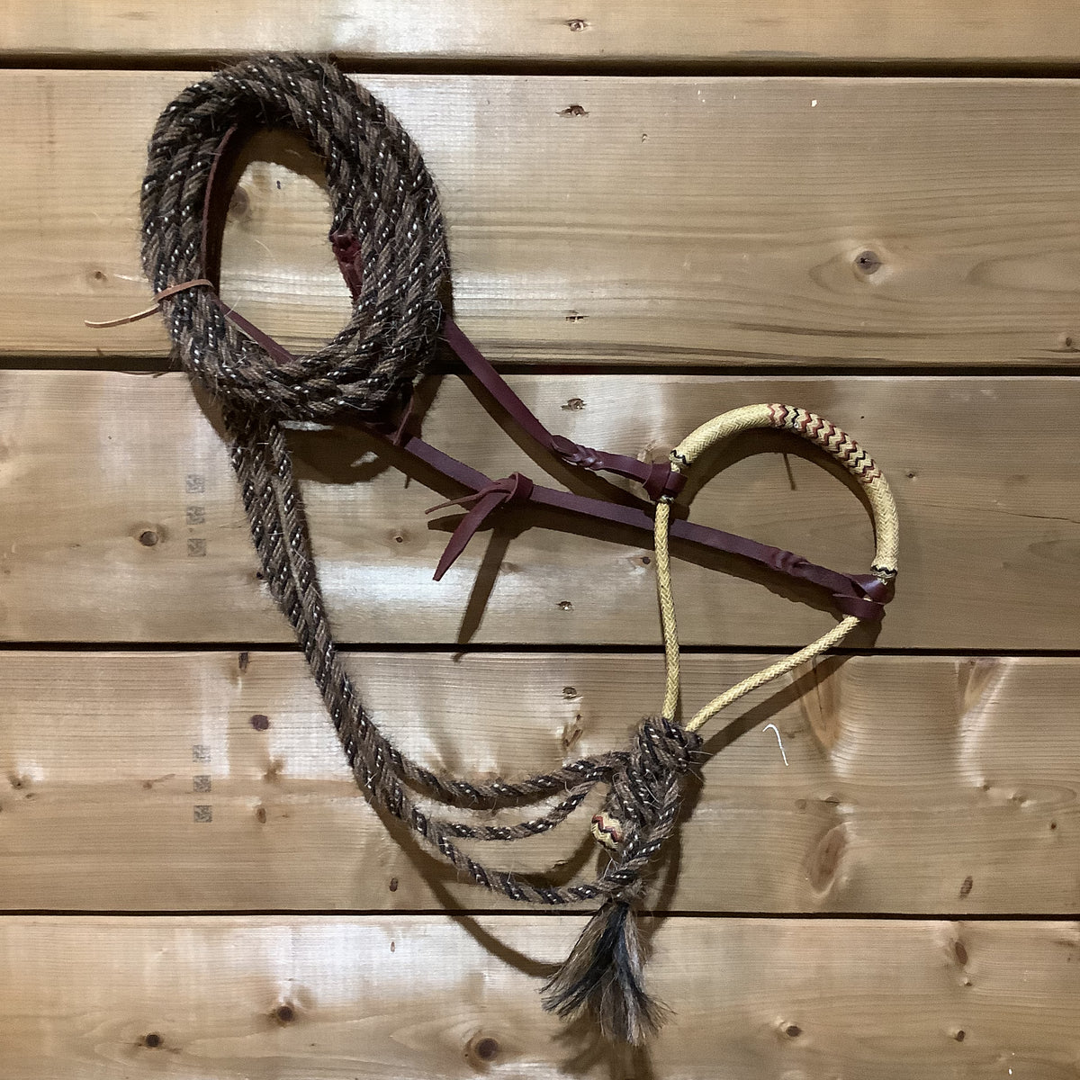 Bosal Set - Rawhide Bosal w/Hanger - 16 plt - 1/4” Mane Hair Mecate – K ...